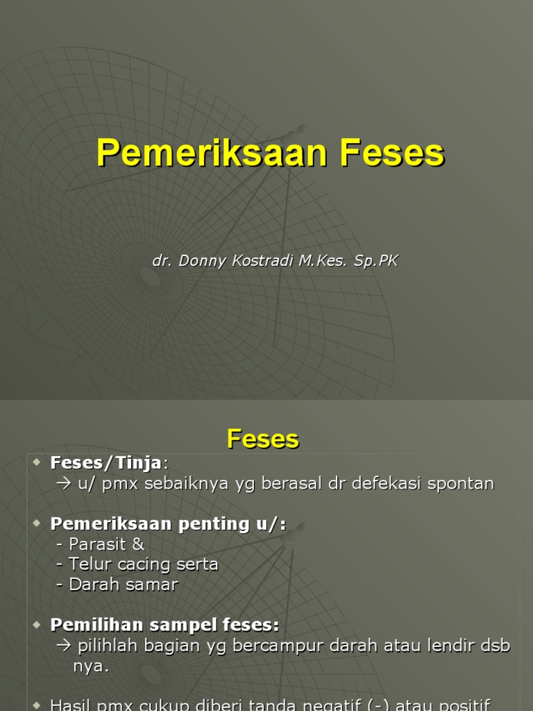 Panduan Pemeriksaan Feses | PDF