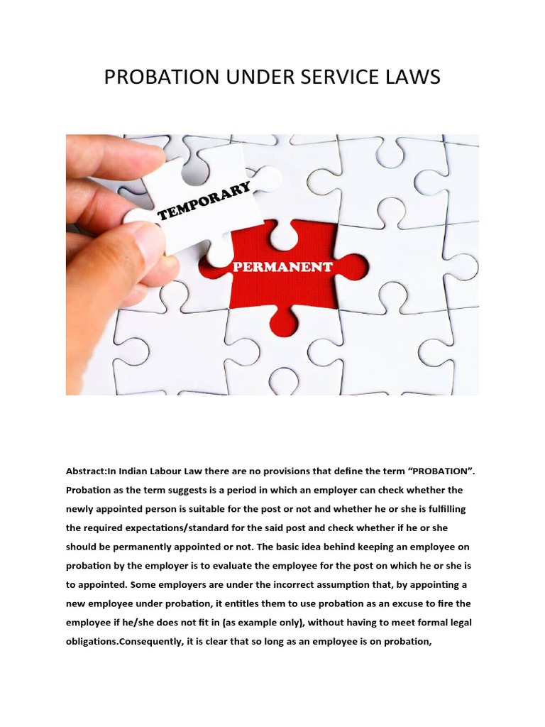 Probation Rules in Indian Service Law | PDF | Probation | Employment