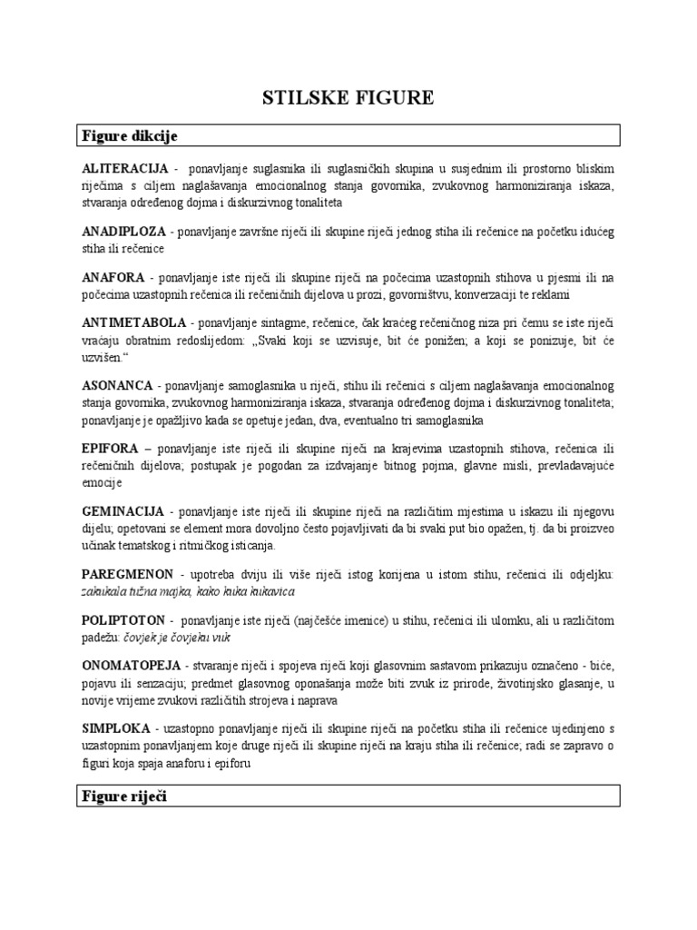Stilske Figure | PDF