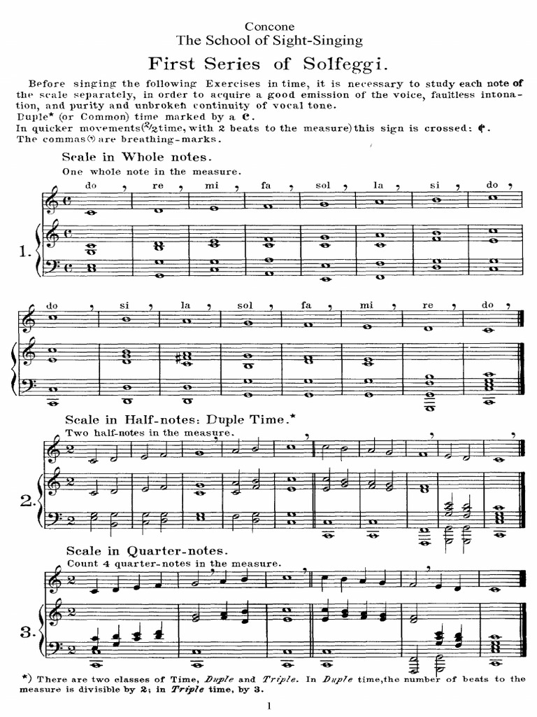 Concone Giuseppe The School of Sight Singing | PDF