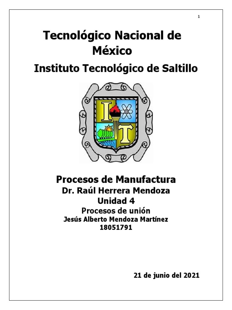 Procesos de Unión en Manufactura | Descargar gratis PDF | Construcción ...