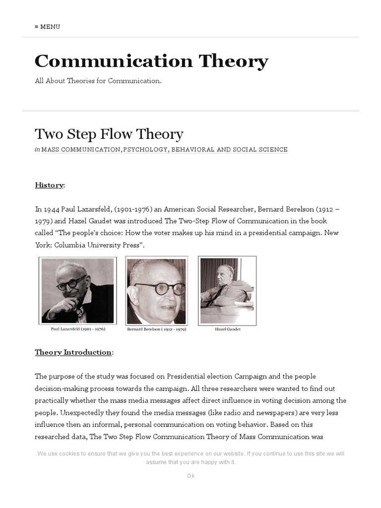 Two Step Flow Theory | PDF | Psychological Concepts | Communication