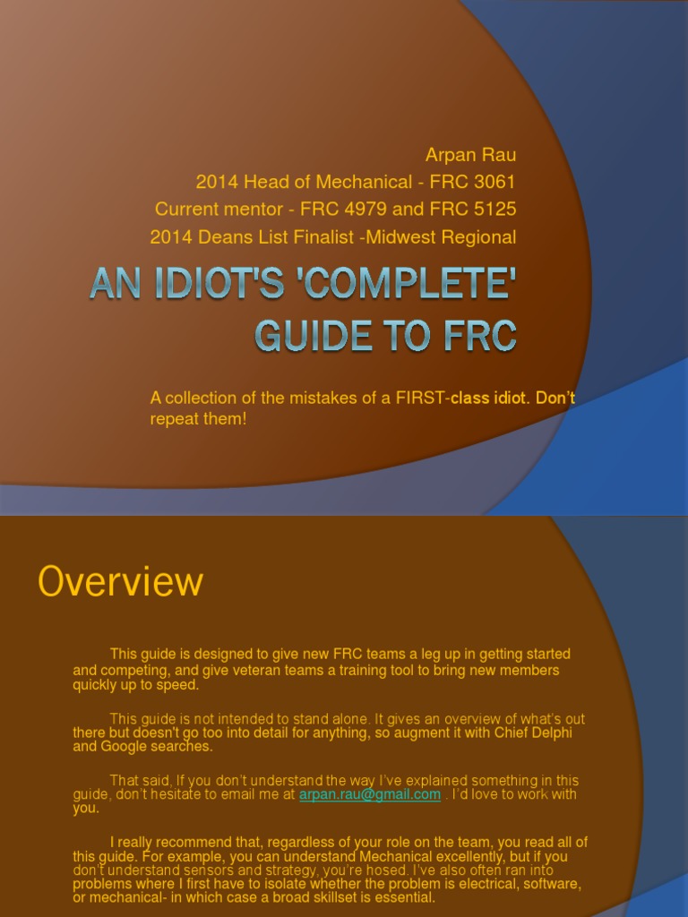 FRC Guide - Arpan Rao | PDF | Force | Belt (Mechanical)
