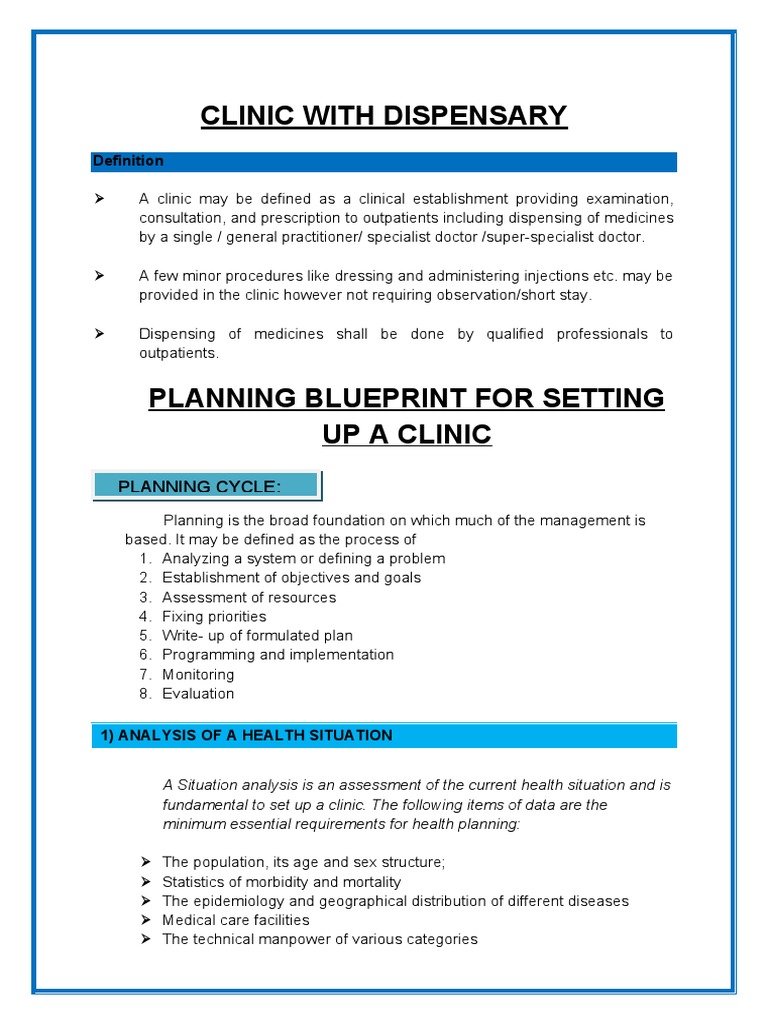 SPM Project Clinic Blueprint | PDF | Physician | Pharmacy