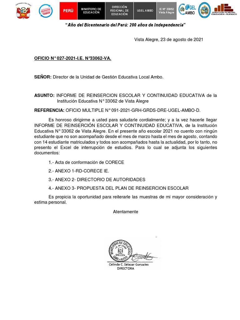 1-33062-Oficio-N° 027 | PDF