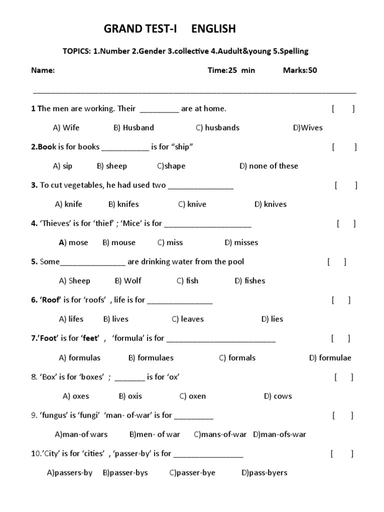 Assignment Test | PDF | Grammatical Gender | Zoology