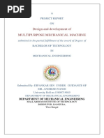 Multipurpose Mechanical Machine Project Report | PDF | Drill | Tools