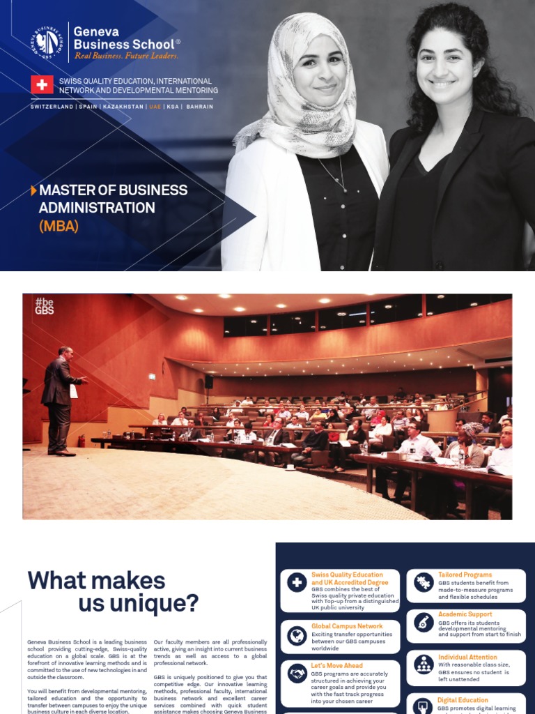 MBA GBS Brochure | PDF | Master Of Business Administration | Procurement