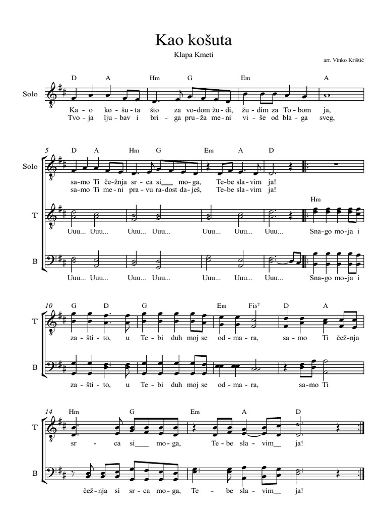 Kao Kosuta (Klapska Verzija) | PDF