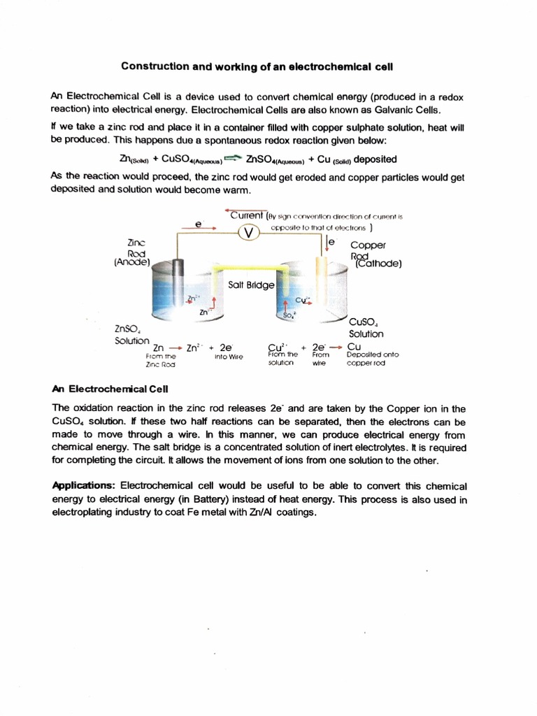 20BEC0739 Chem Construction of E Cell | PDF | Electrochemistry | Redox