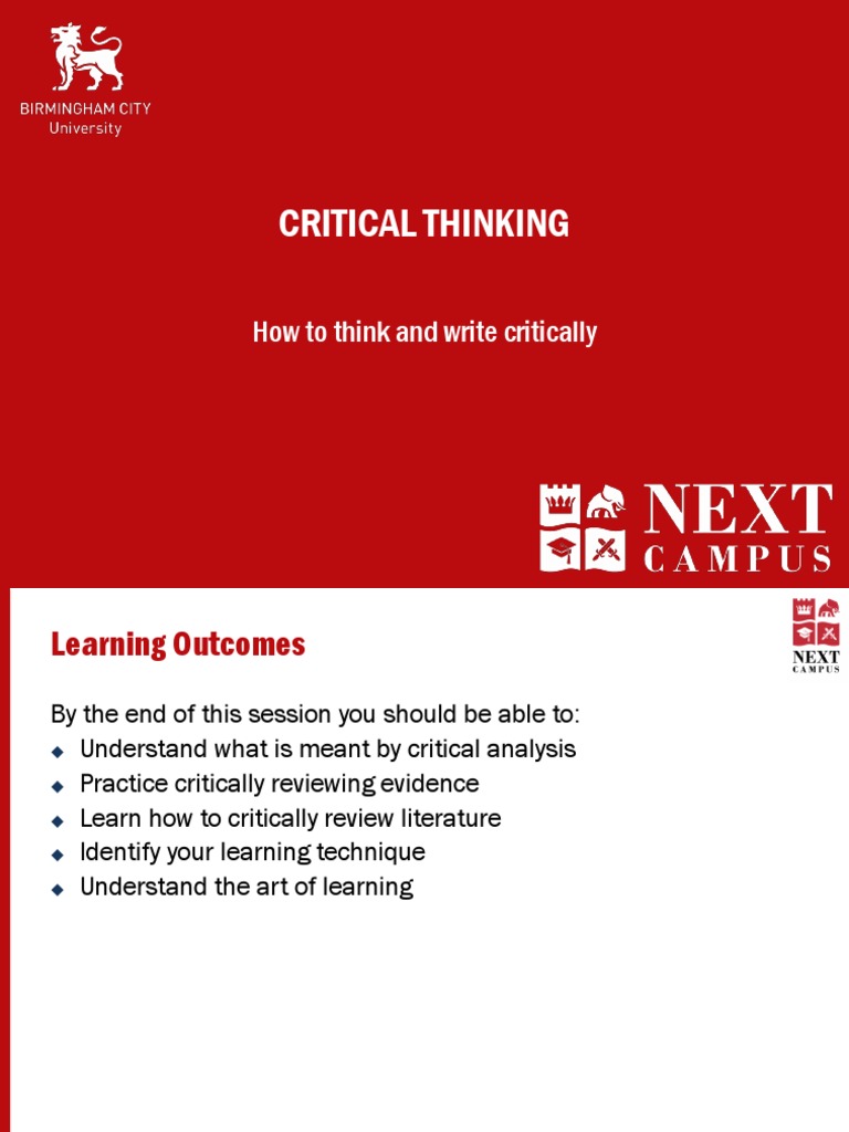 Critical Thinking | Download Free PDF | Critical Thinking | Analysis
