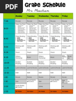 1st Grade Daily Schedule | PDF