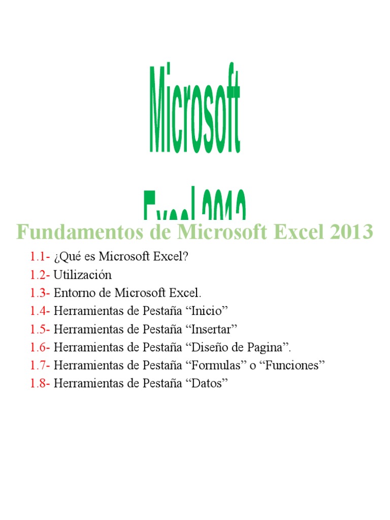 Fundamentos de Excel | PDF | Microsoft Excel | Microsoft