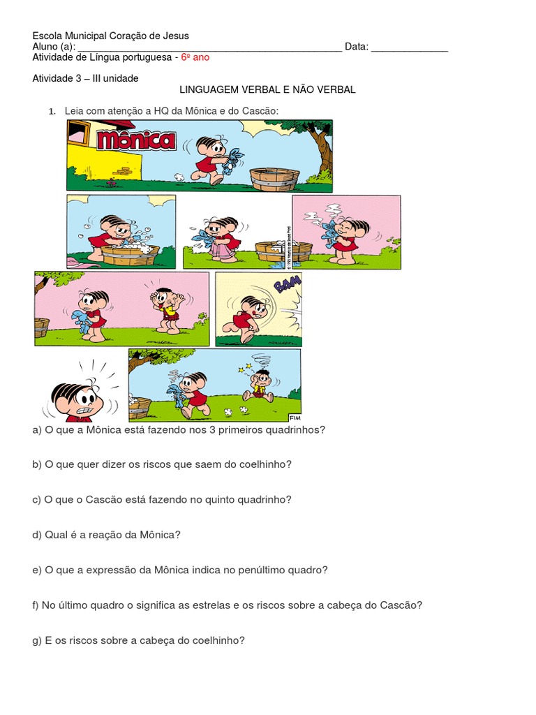 Ativ. 3 Linguagem Verbal e Não Verbal | PDF