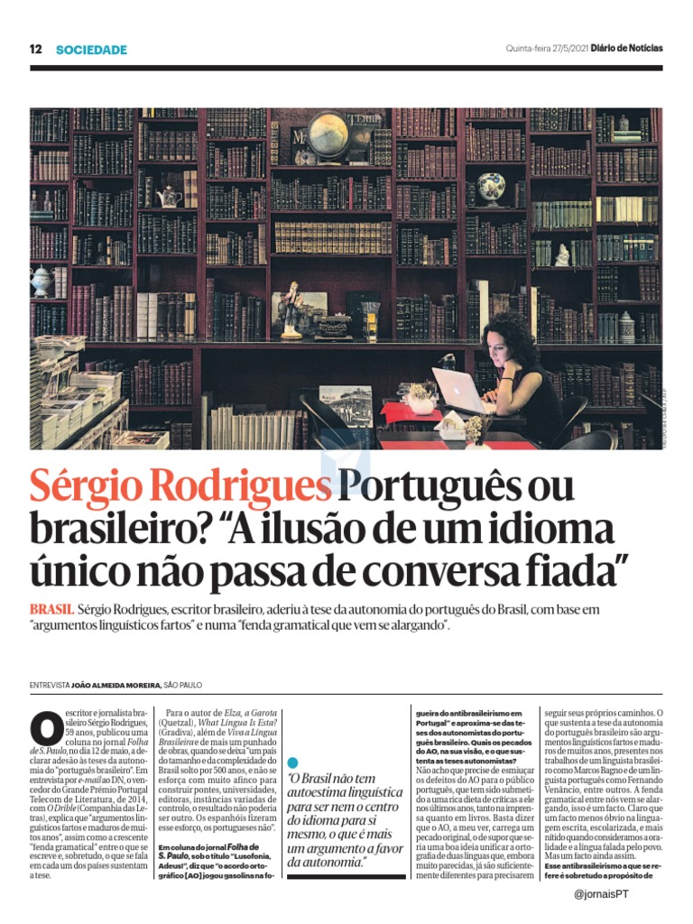Sergio Rodrigues Portugues Ou Brasileiro | PDF | Português (idioma ...
