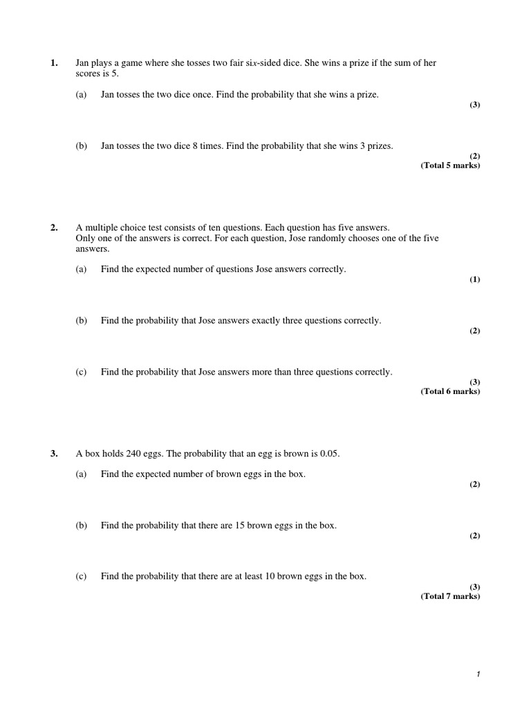 MANAP SL 2019 Binomial Distribution | PDF | Probability | Multiple Choice