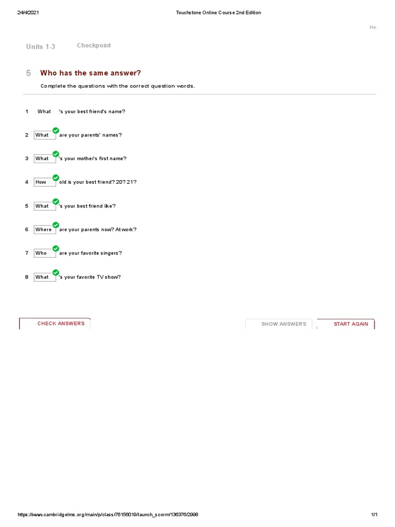 SCORM Play Page - Cambridge LMS 1.9 | PDF