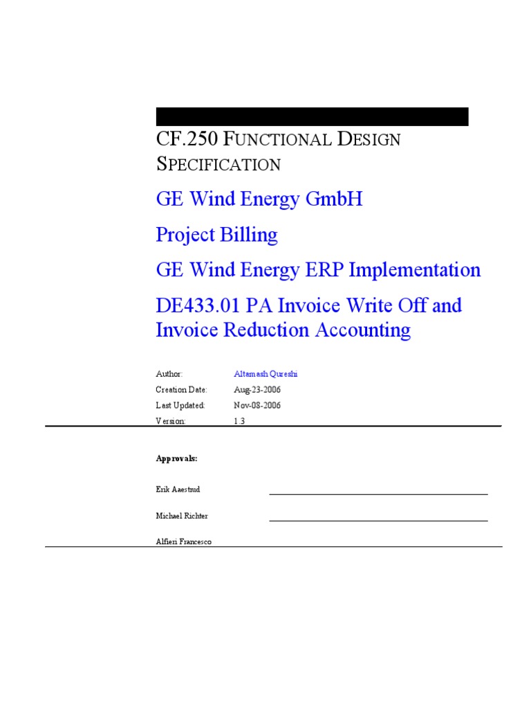 GE Wind Energy ERP Accounting | PDF | Wind Farm | Invoice