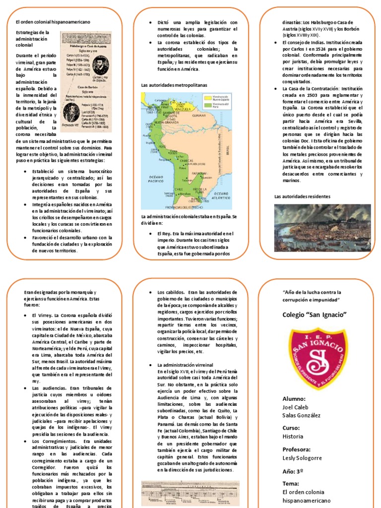 El Orden Colonial Hispanoamericano | PDF | Nueva españa | Imperio español