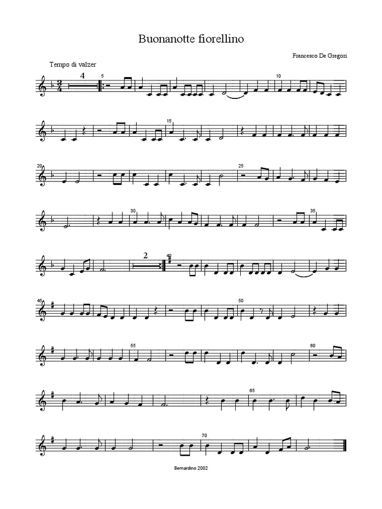 Buonanotte Fiorellino | PDF