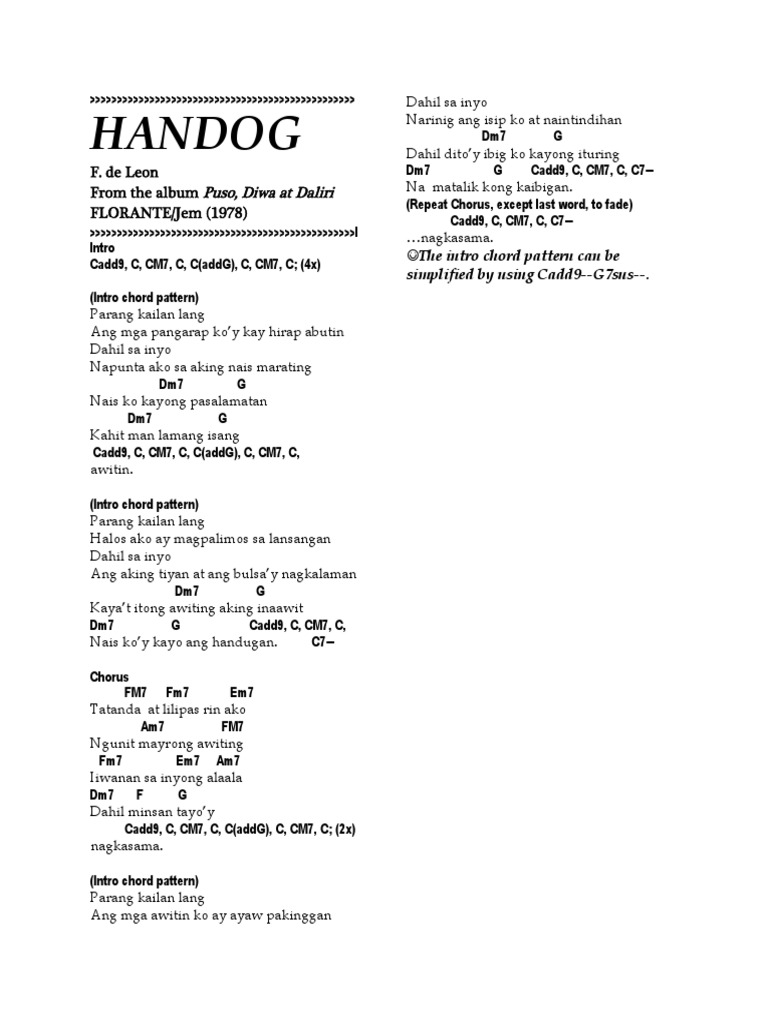 HANDOG by FLORANTE | PDF