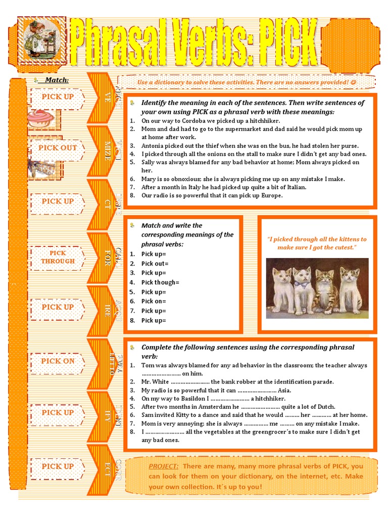 Phrasal Verb PICK | PDF | Linguistic Typology | Linguistic Morphology