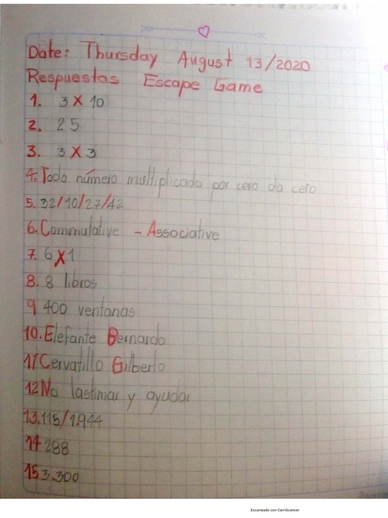 Escape Game de Multiplicar | PDF