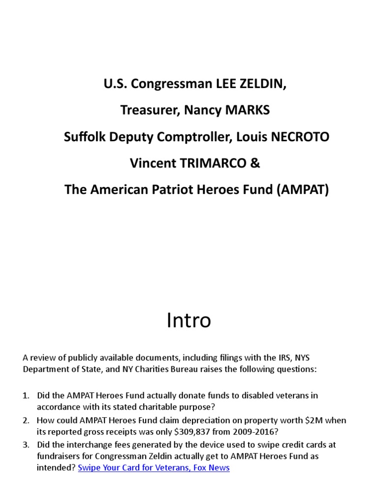 Rep. Lee Zeldin, Nancy Marks, Dpty. Comptroller Louis Necroto, Vincent ...