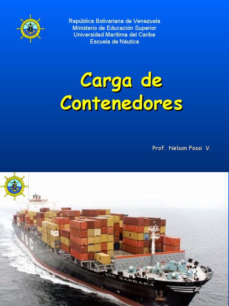 Estiba y Trincaje de Contenedores Marítimos | PDF | Buques | Planificación