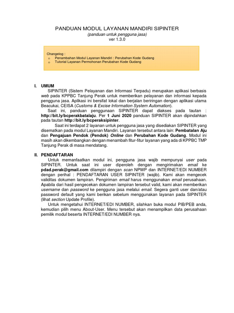 Reg. Sipinter Sby Tj. Perak | PDF | Bisnis