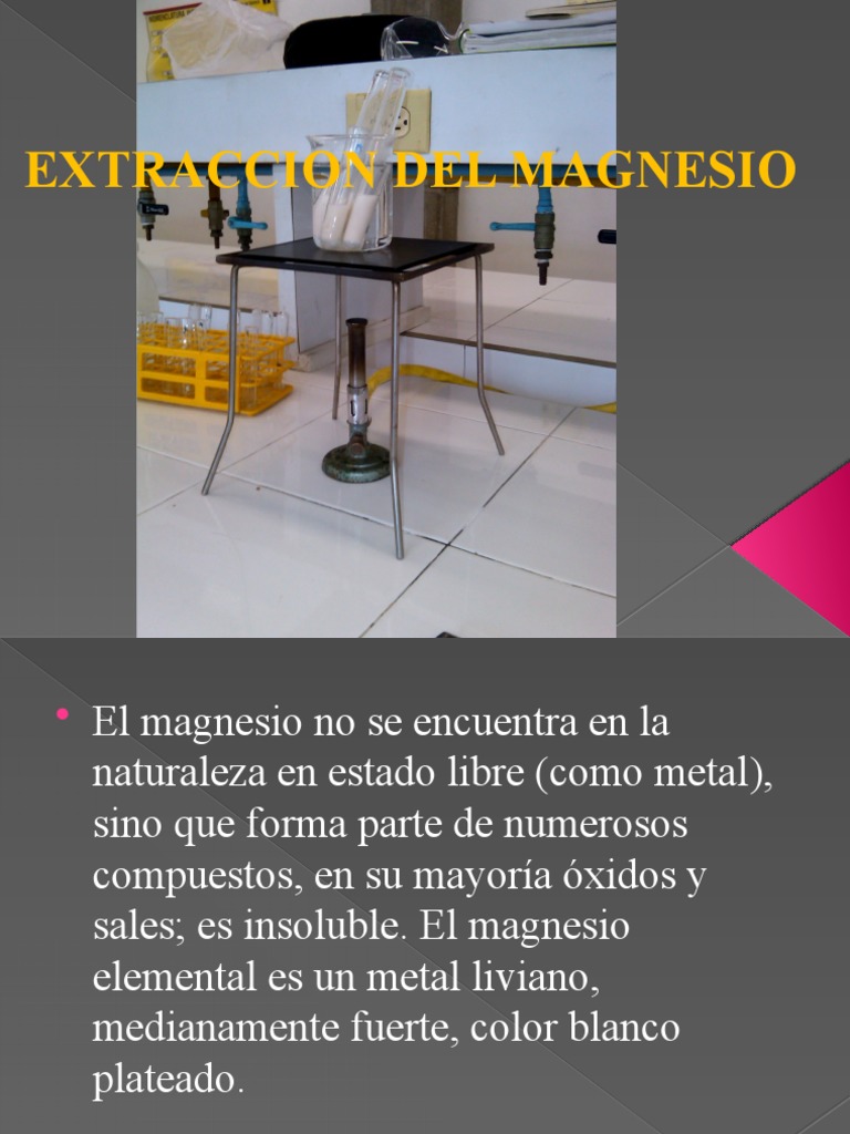 Extracción Del Magnesio | PDF | Magnesio | Química