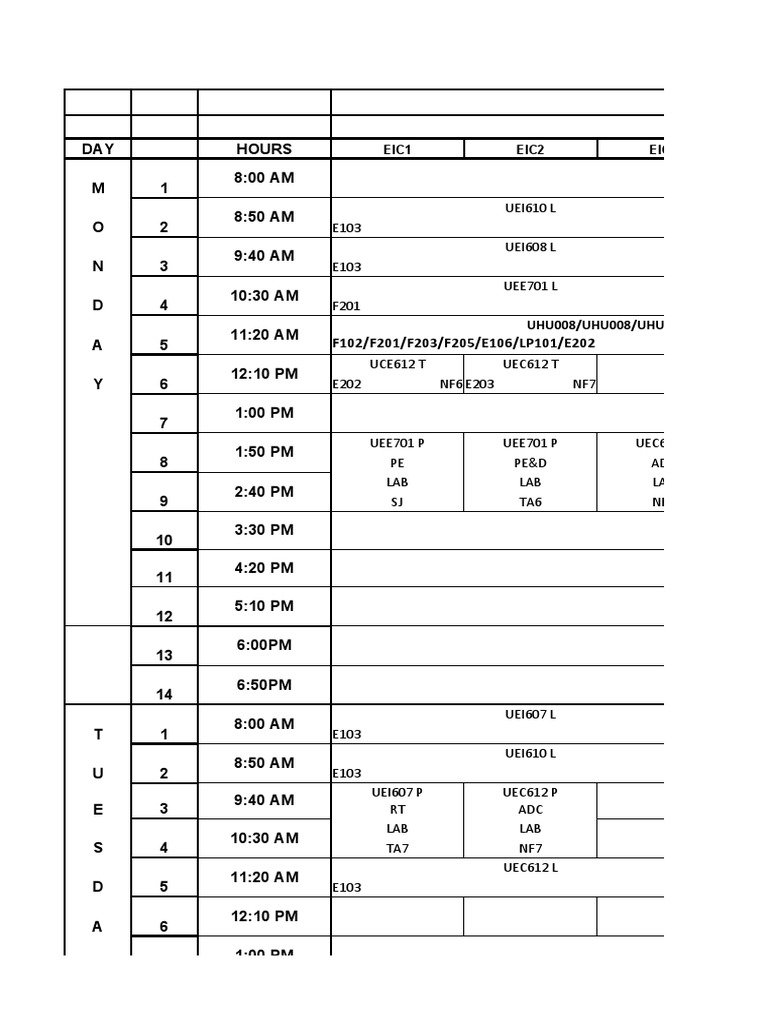 Time Table July To Dec 2021 | PDF