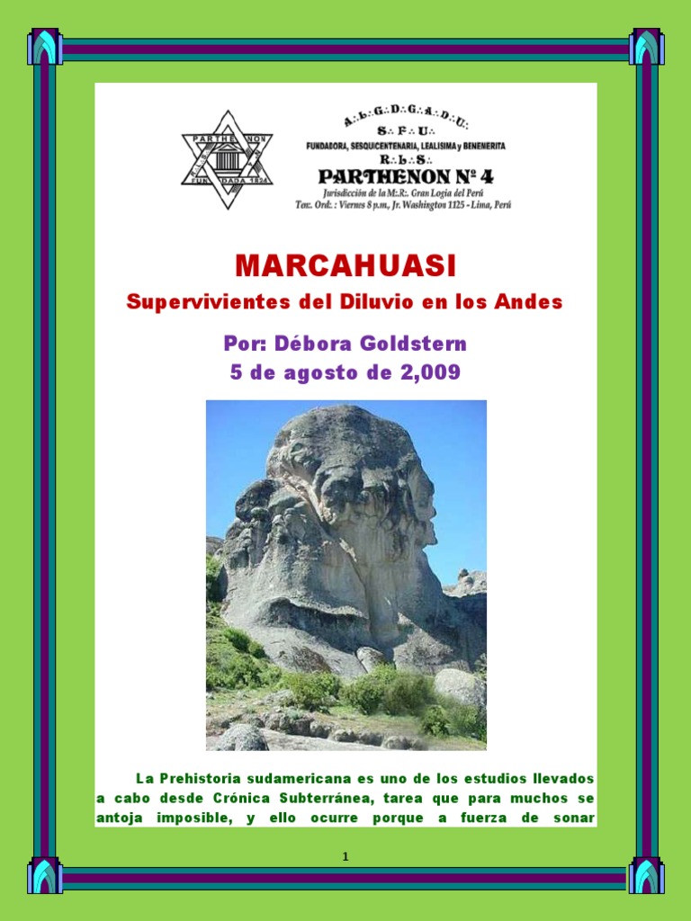 Daniel Ruzo de Los Heros Marcahuasi Debora Goldstern | PDF | Perú ...