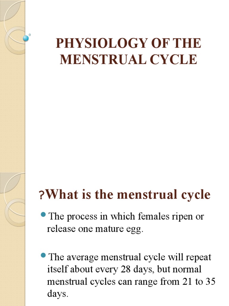 Chapter 2 Physiology Of Menstruation Pdf Menstrual Cycle