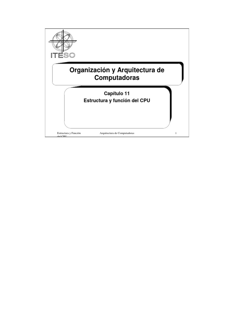 Estructura y Funcion Del Cpu | PDF | Unidad Central de procesamiento ...