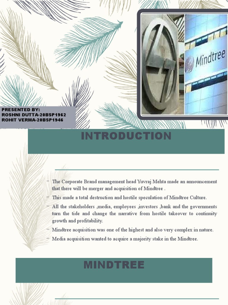 Mindtree and L&T | PDF | Takeover | Stocks