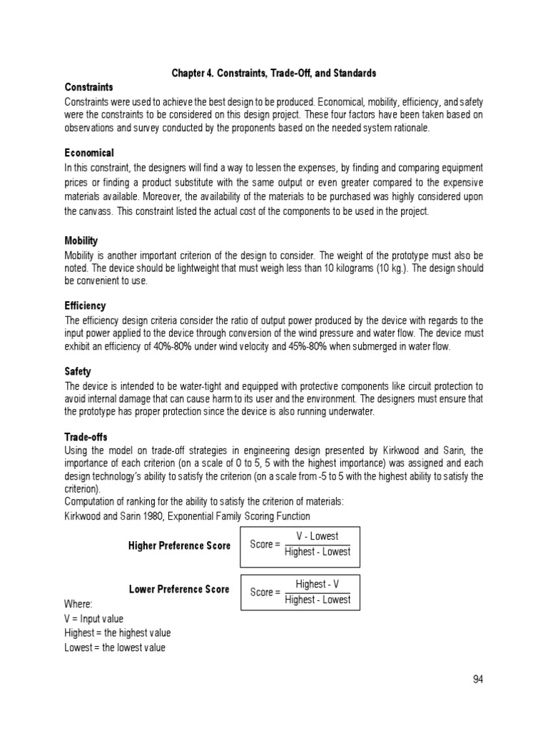 Chapter 4. Constraints, Trade-Off, and Standards Constraints | PDF ...