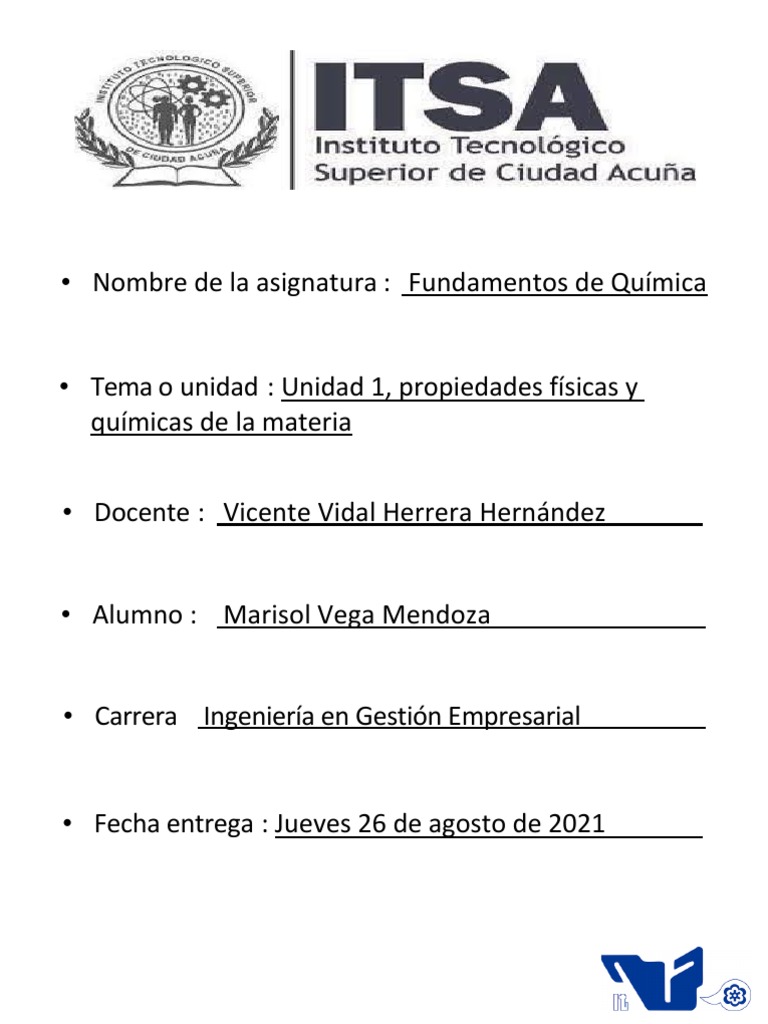 Prop Fis y Quim de La Materia | PDF | Química | Importar