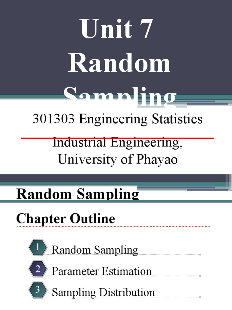 Stat - 7 Random Sampling | PDF
