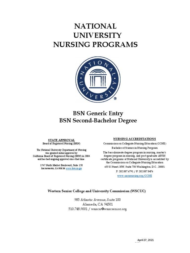 National University Nursing Programs Overview | PDF | University And ...