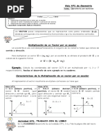 Guia de Vectores 1ro Medio | PDF | Vector Euclidiano | Multiplicación
