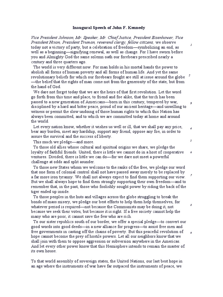 JFK's Call for Global Unity | PDF | John F. Kennedy