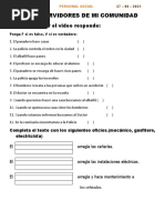 Ficha de Servidores de Mi Comunidad para Primero de Primaria | PDF