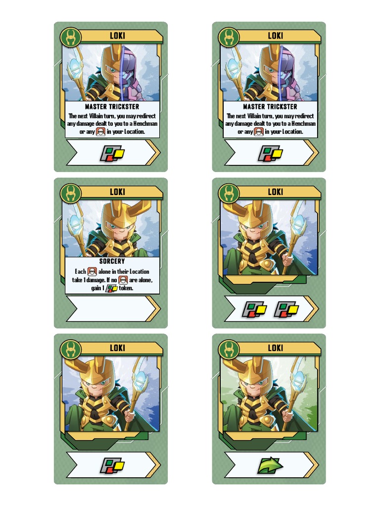 Loki Marvel United Cards | PDF