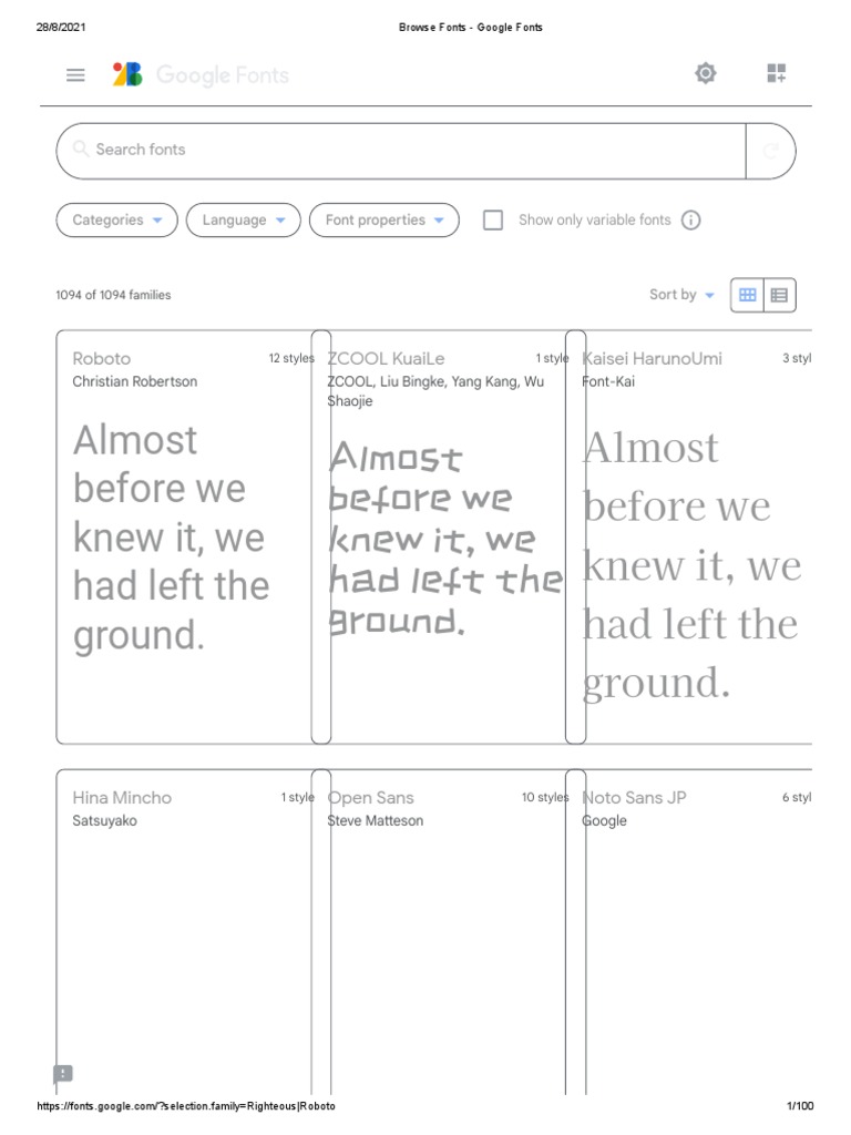 Browse Fonts - Google Fonts | PDF | Internet Search Engines | Software ...