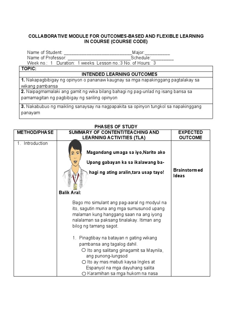 MODYUL 1 Pagbasa | PDF