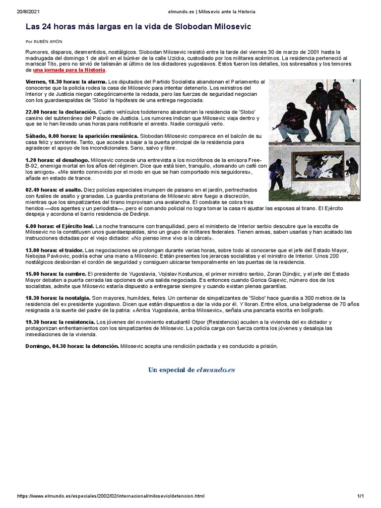 XCVXC | PDF | Slobodan Milošević | Gobierno