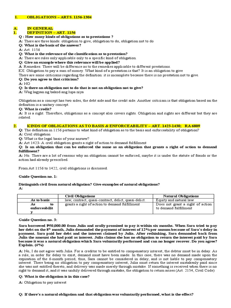Updated Course Outline Civil Law Review2 | PDF | Legal Liability ...