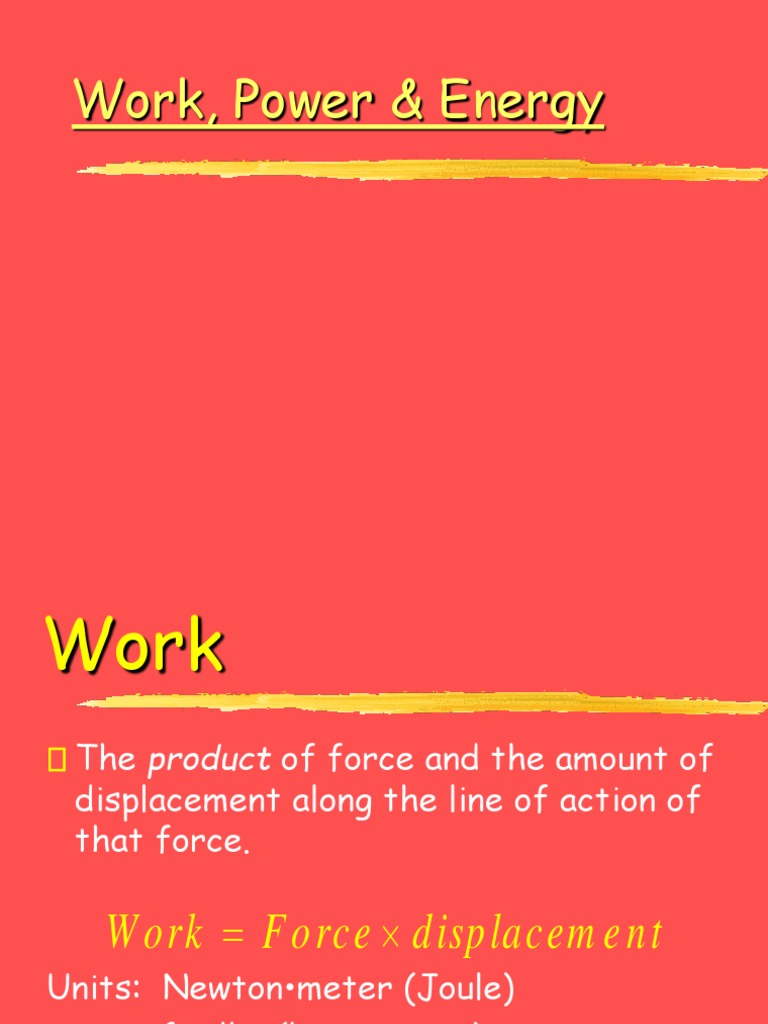 Work, Energy Power Rev | PDF | Force | Potential Energy