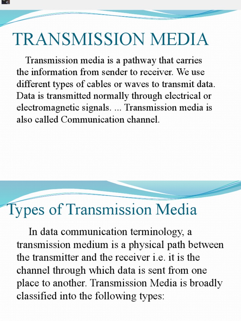 Transmission Media | PDF | Transmission Medium | Cable Television